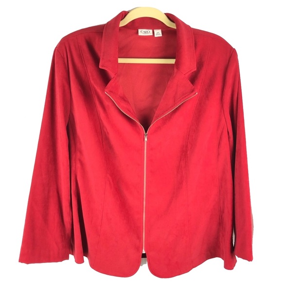 Cato | Jackets & Coats | Cato Zip Front Blazerred 2w | Poshmark